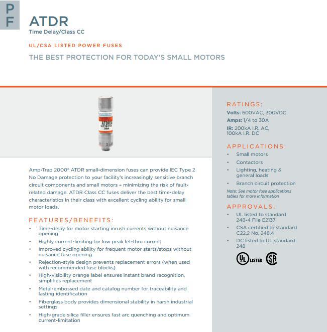 罗兰 ATDR4 600V延时型法雷法国 熔断器-阿里巴巴