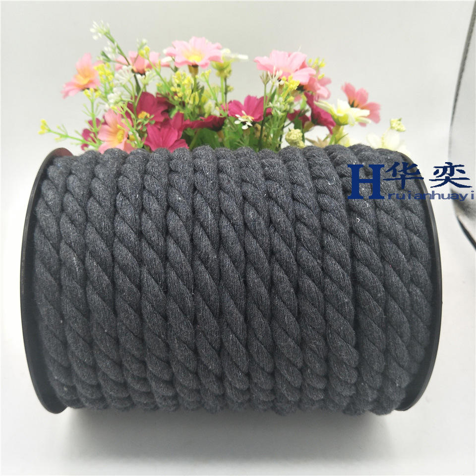 10mm手提绳三股棉绳彩色编织地毯装饰墙面缠绕绳彩色麻绳卷筒包装-阿里巴巴
