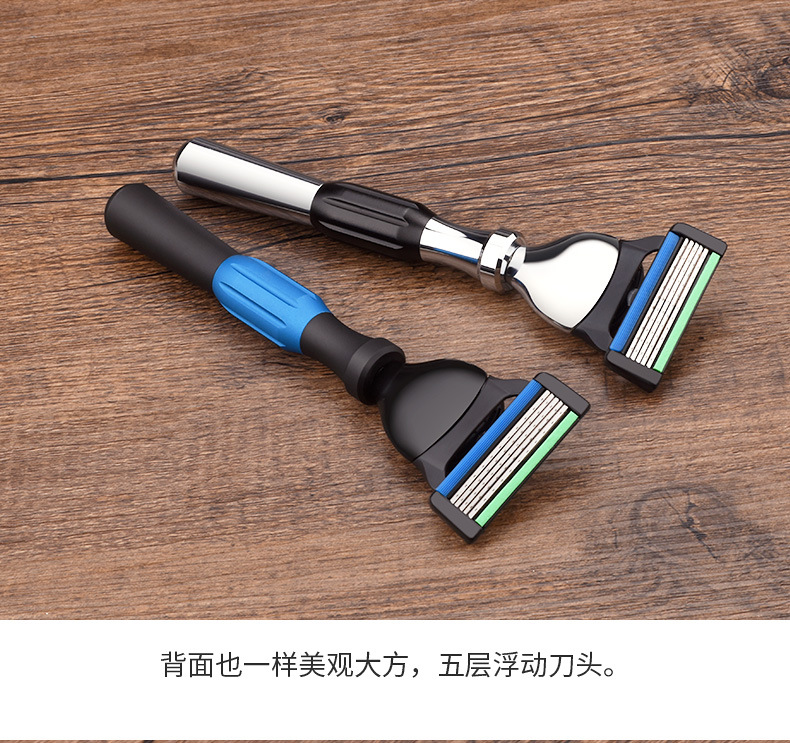 褚铁匠剃须刀手动刮胡刀经典老式剃刀男士胡须刀合金柄套装礼盒装-阿里巴巴