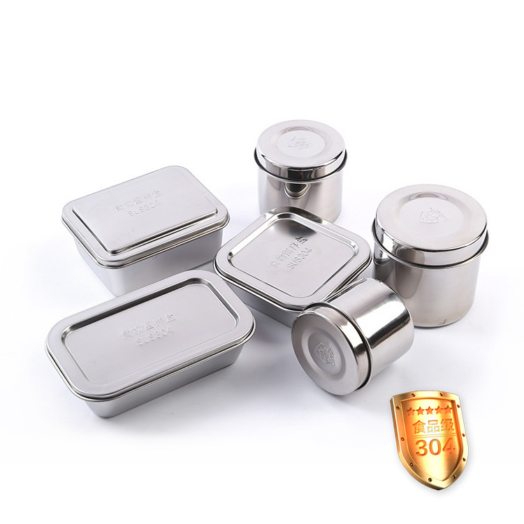 不锈钢留样盒 304食品留样盒长方形加深圆形留样罐保鲜盒带盖-阿里巴巴