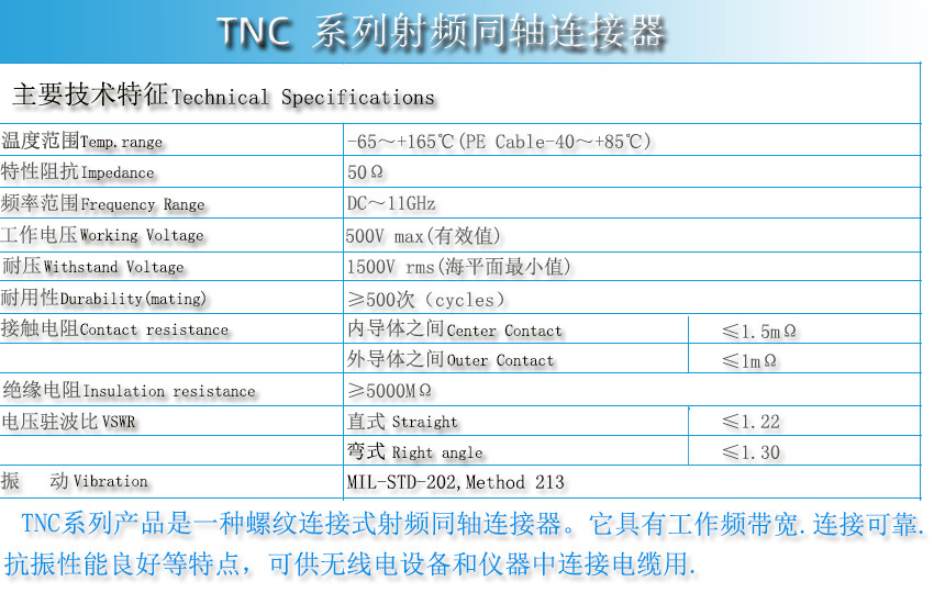 射频同轴连接器 TNC-C-KY3 防水母头 双针大六角 接RG58/50-3电缆-阿里巴巴
