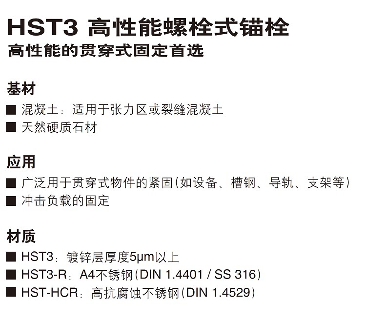 HILTI喜利得螺杆锚栓HST3/HST3-R膨胀螺栓M10M12M16M20M24-阿里巴巴