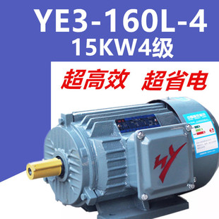 15KW4级电机YE3-160L-4极三相异步电动机15千瓦铜芯380V二级能效-阿里巴巴