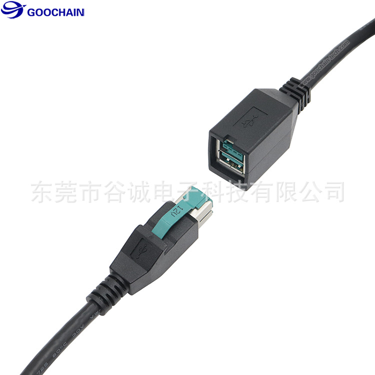 厂家定制12v power usb female port+12v power usb 公对母线-阿里巴巴