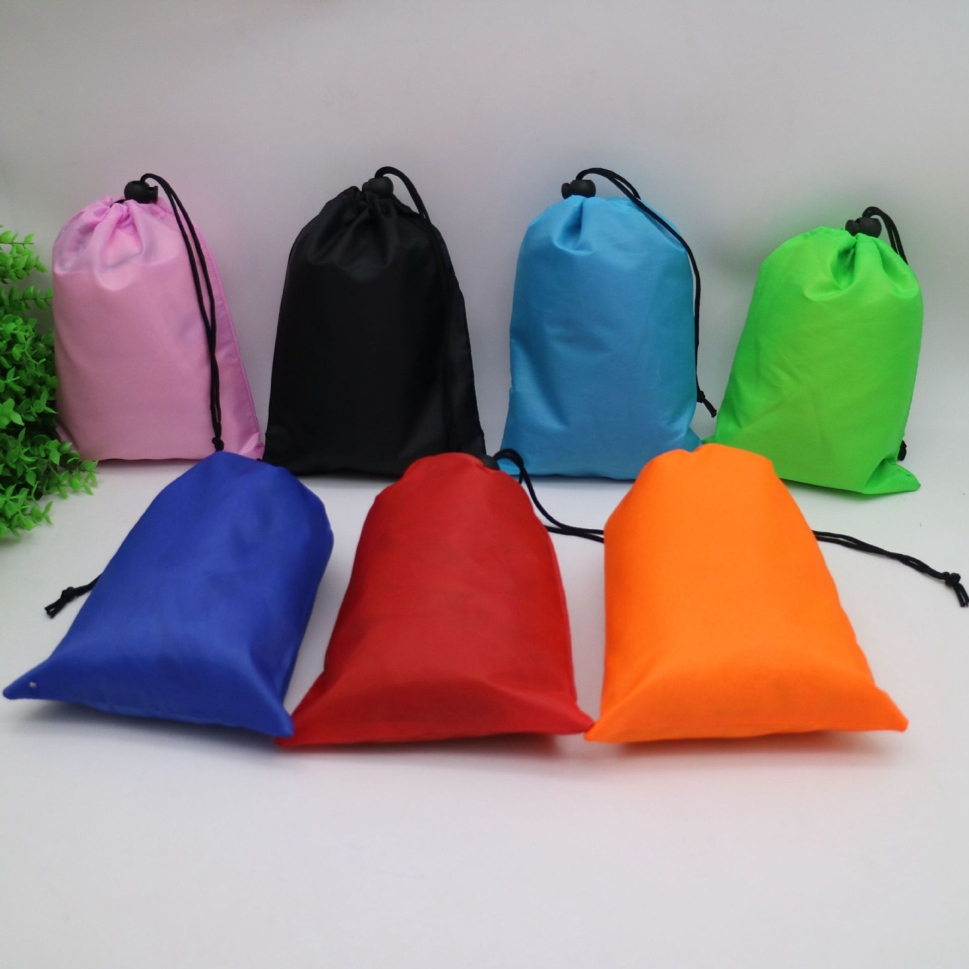 定做210D防水涤纶束口袋 尼龙抽绳袋定制 彩印拉绳购物旅游收纳袋-阿里巴巴