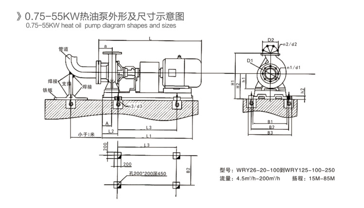 导热油循环泵WRY50-32-160/2.2KW常州高温热油泵生产厂家武研供应-阿里巴巴