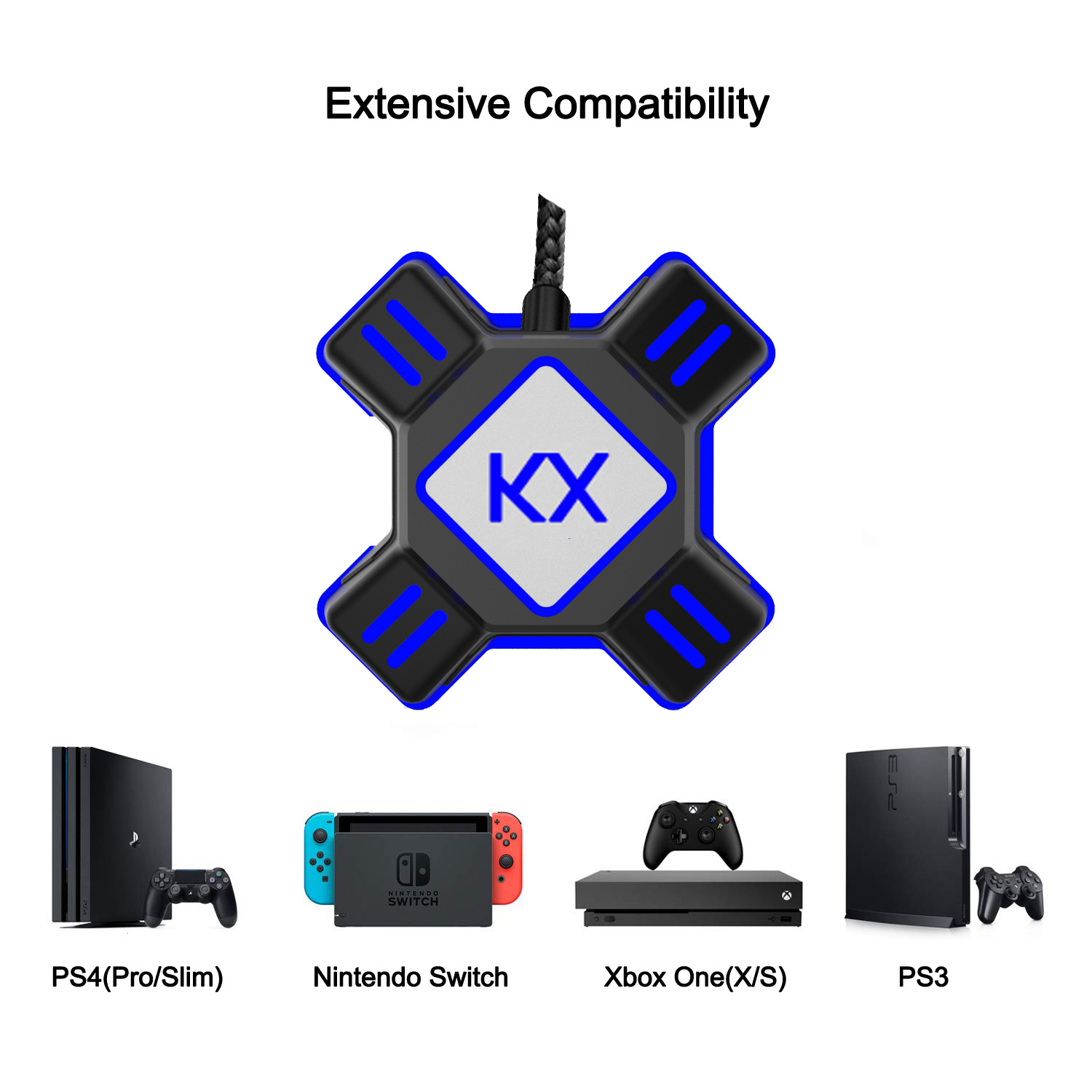 工厂直销 KX主机键盘鼠标转换器SWITCH/XBOXONE/seriesPS4/PS3-阿里巴巴