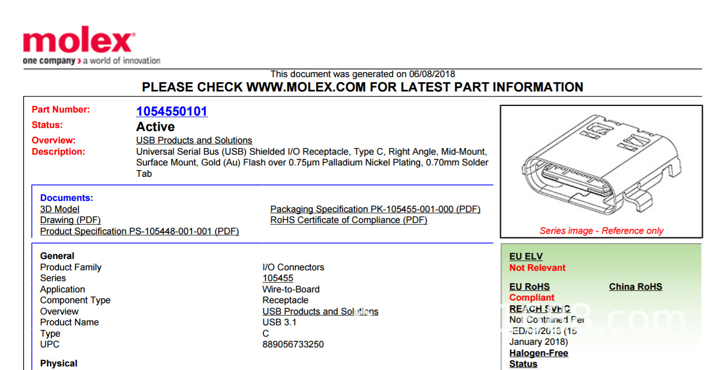 1054550101 105455-0101 01054550101 莫仕Molex原装现货连接器-阿里巴巴