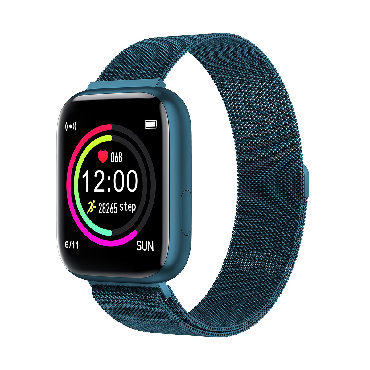 P4全触智能手表彩屏新升级运动防水心率血压蓝牙监测计步运动模式-阿里巴巴