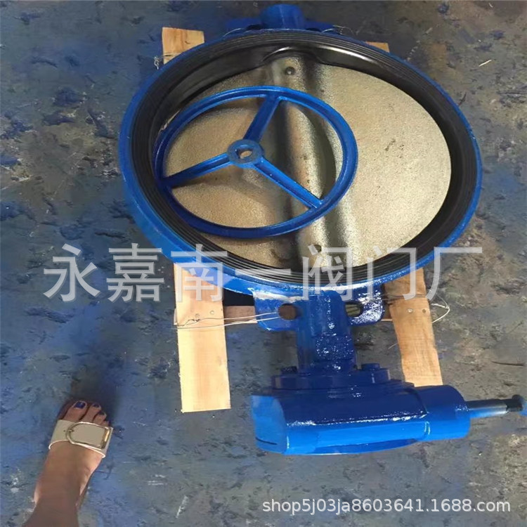 对夹式衬胶蝶阀 D371J-10/16Q 涡轮全衬胶蝶阀 DN400-阿里巴巴