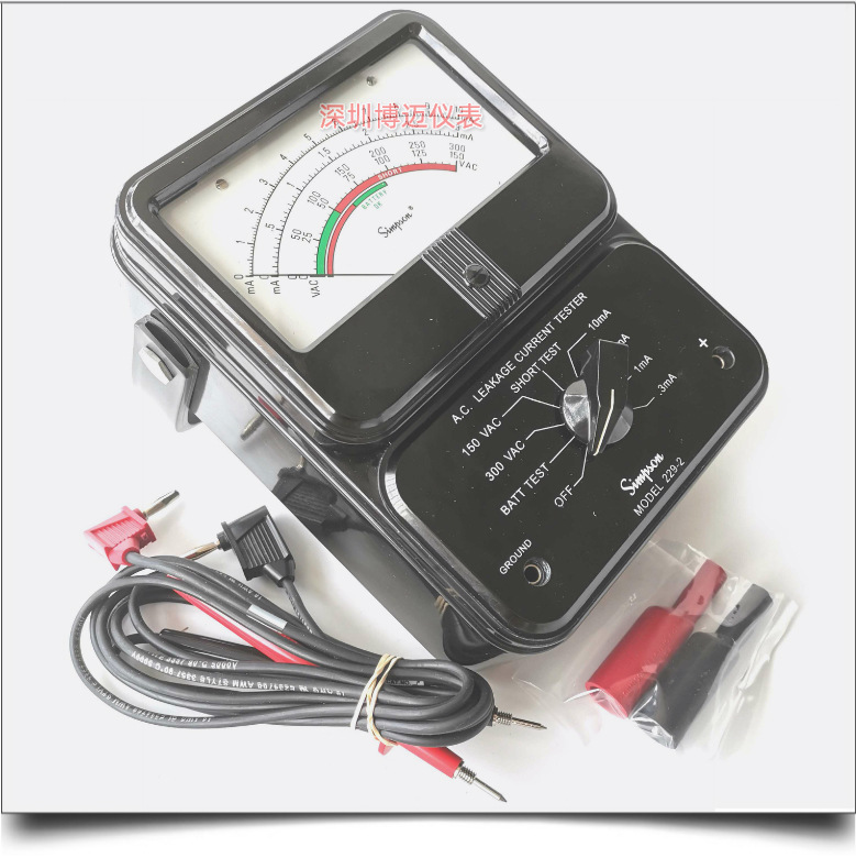 美国辛普森Simpson 229-2指针式电流表AC交流泄漏电流测试仪-阿里巴巴