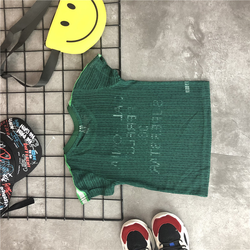 男童短袖T恤2025夏季网格镂空上衣中小童短袖C68010短裤12135套装-阿里巴巴