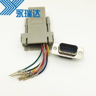DB9转RJ45 9针9孔转接头 RJ45转串口RJ45转RS232网络口转串口DB9-阿里巴巴