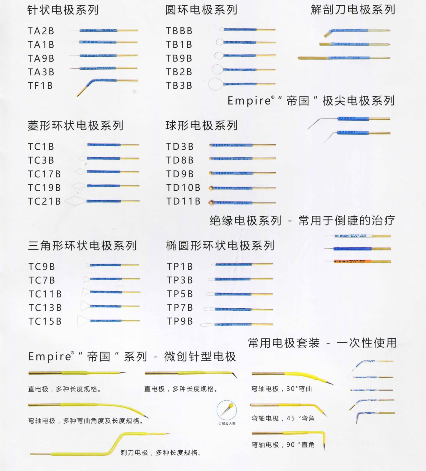美国爱尔曼A8D美容整形电极 ELLMAN一次性皮肤美容弯针电极-阿里巴巴