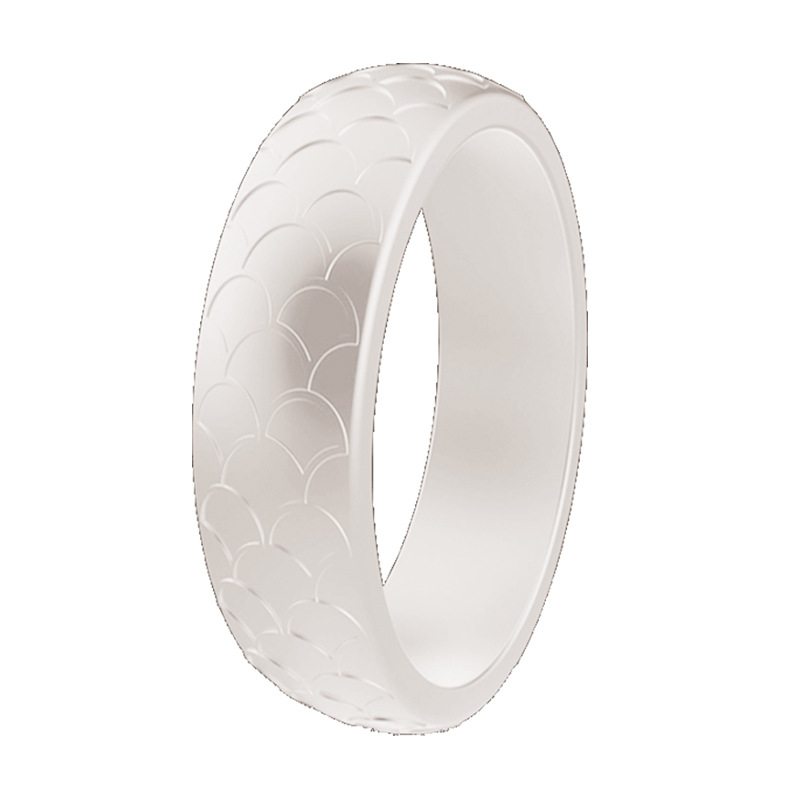 Best 12 Pack Newest Style Fish Scale Pattern Silicone Wedding Rings For ...
