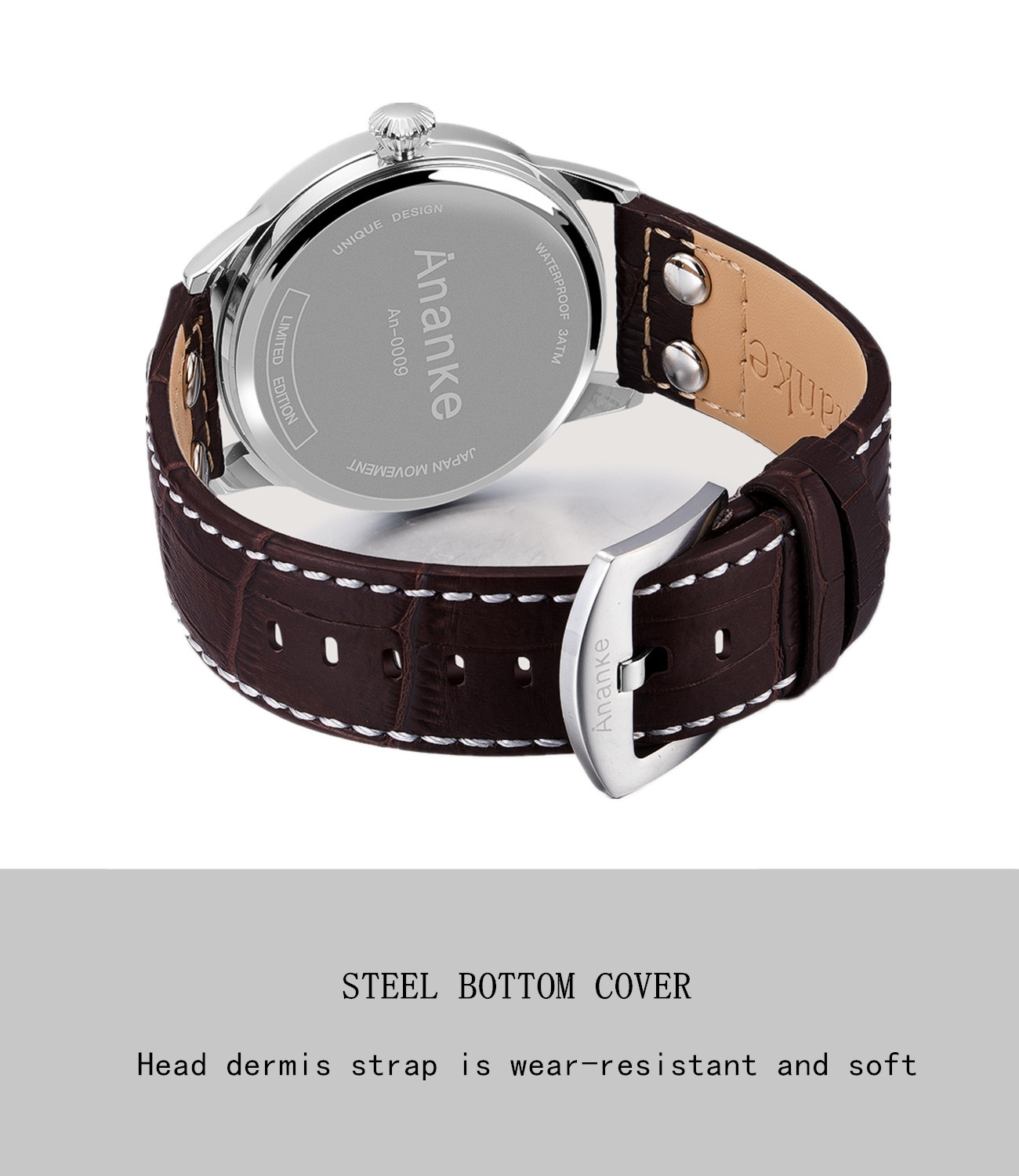 阿南刻ANANKE男士运动手表 跨境爆款真皮表带防水石英表批发WATCH-阿里巴巴