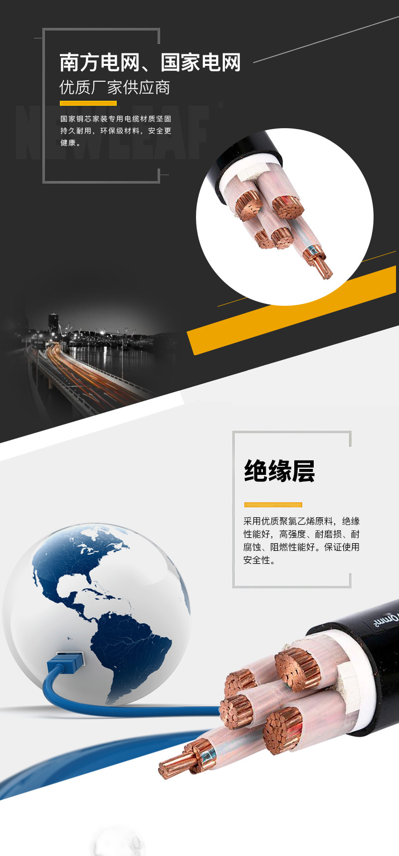 广州南洋电缆VV/YJV 3*70+2*35三相五线铜芯国标电力电缆厂家直销-阿里巴巴