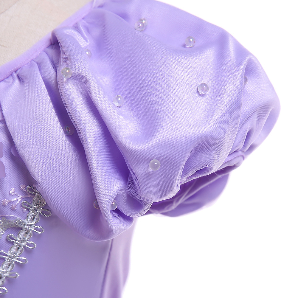 wish货源欧美卡通sofia索菲亚公主连衣裙cos角色扮演童表演舞蹈服-阿里巴巴