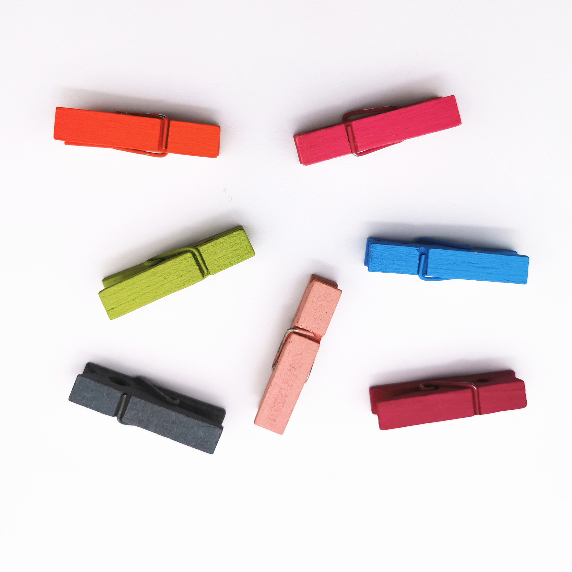 彩色木制小夹子35mm多色可选 装饰小夹子精美衣服-阿里巴巴