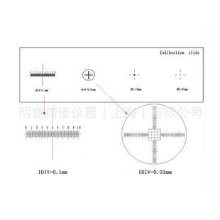 上海明兹显微镜分划板标尺 镜台测微尺 0.01mm物镜测微尺-阿里巴巴