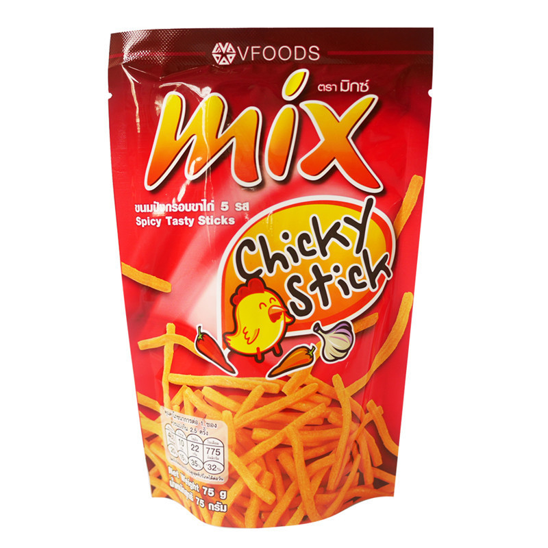 泰国进口 vfoods mix脆脆条75g原味香辣鸡味香脆薯条零食批發膨化-阿里巴巴