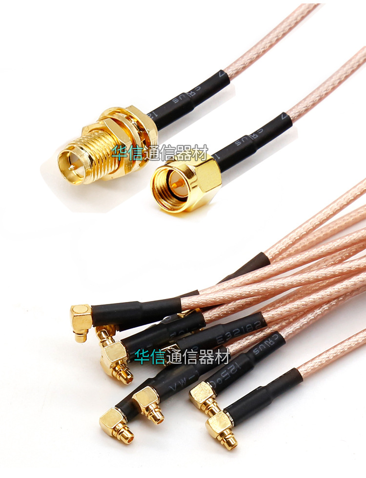 MMCX弯公头转SMA母头公头RG316线 sma转mmcx延长线同轴镀银连接线-阿里巴巴