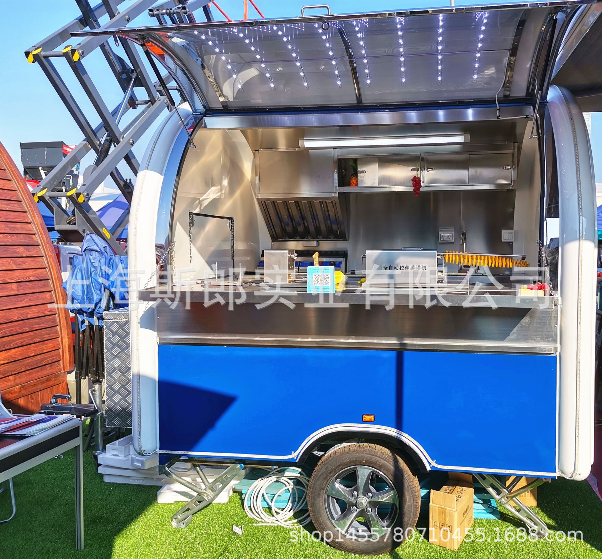 Towing towing gourmet snack cart Outdoor mobile shop school subway ...