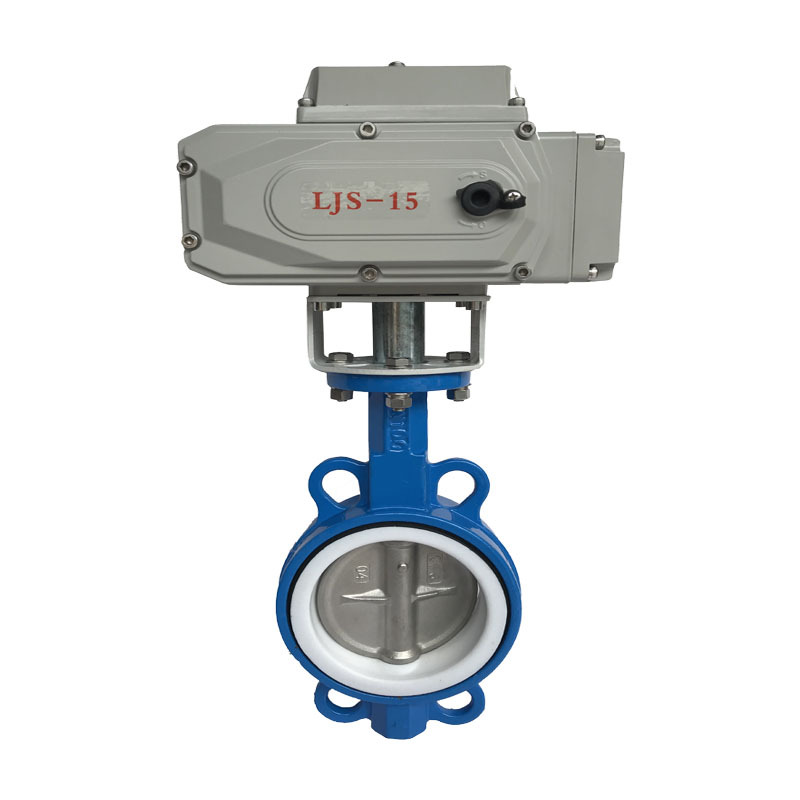 304板四氟套电动蝶阀DN40 DN50 DN65 DN80 DN100 DN125 DN300蝶阀-阿里巴巴