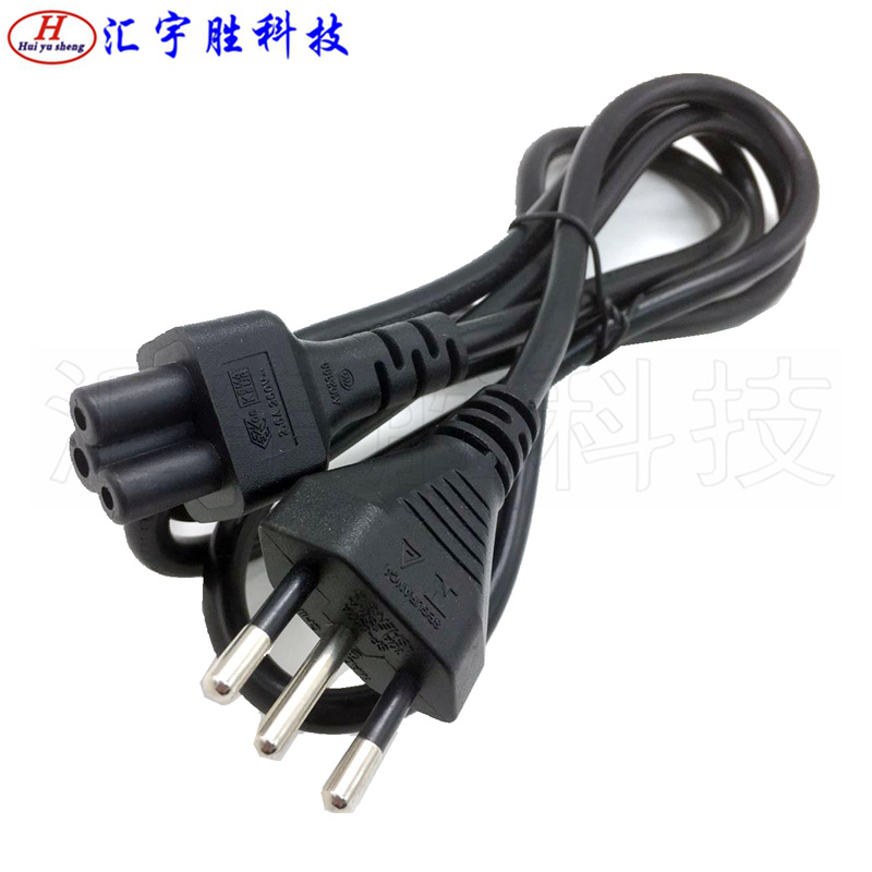 三芯巴西插头电源线梅花尾INMETRO认证巴西品字尾插头线现货1.5米-阿里巴巴