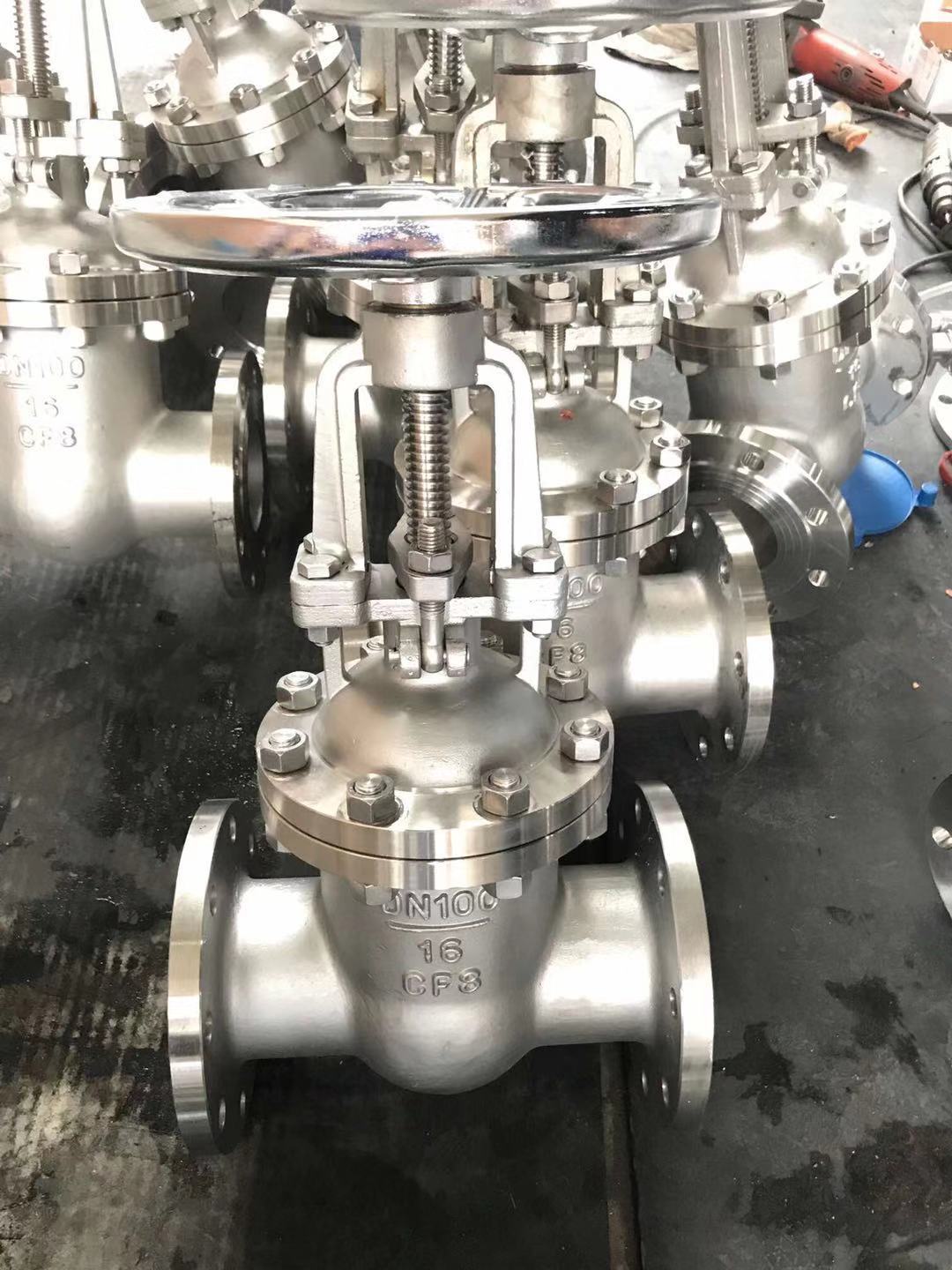 不锈钢法兰闸阀304手动开关水管Z41W-10P明杆暗杆dn25 50钢制-阿里巴巴