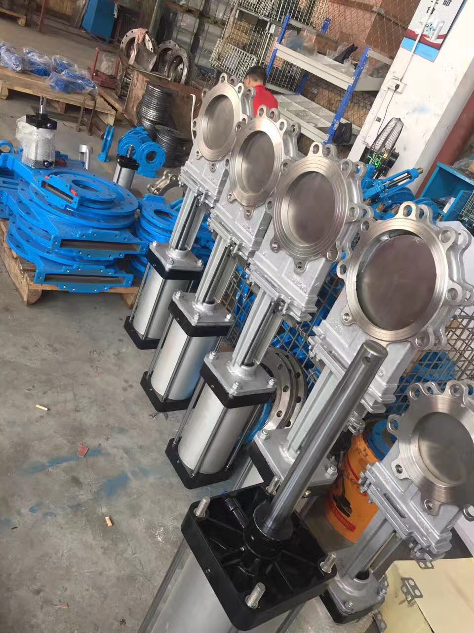 PZ673H/X-10C不锈钢铸钢刀型闸阀泉州质启气动法兰浆液阀插板阀80-阿里巴巴