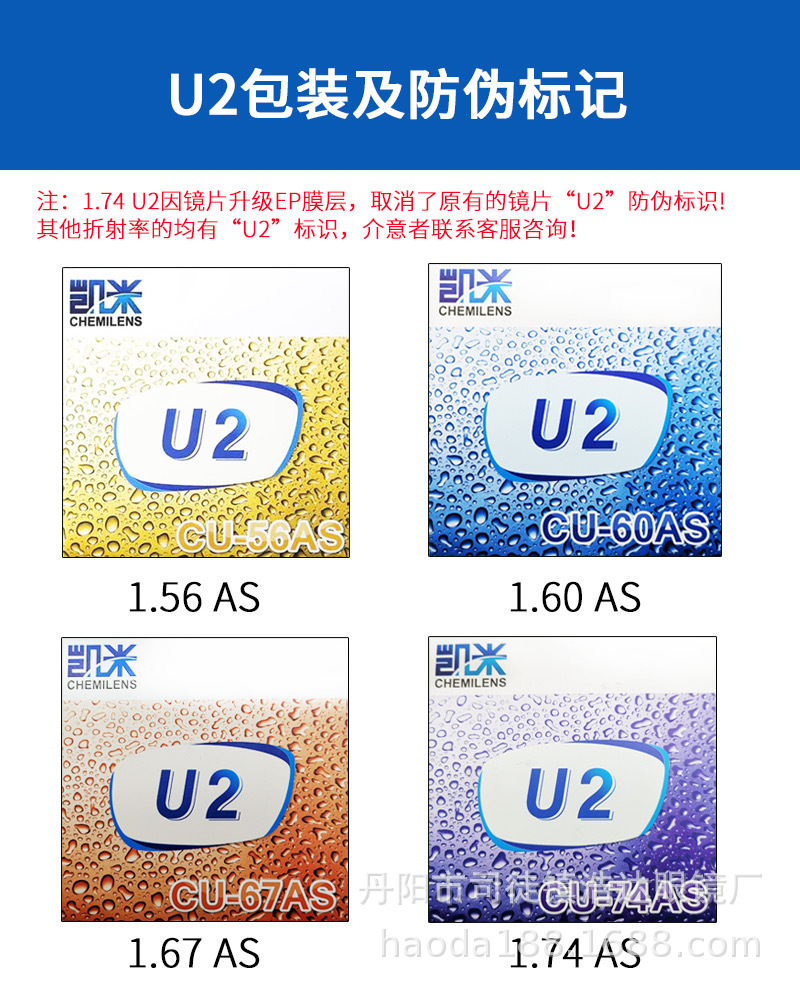 凯米中文镜片1.56 1.61 1.67 1.74 U2U6 BRC非球面防蓝光全系现货-阿里巴巴