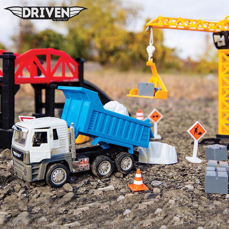 Driven crane construction set children's model toy engineering car ...