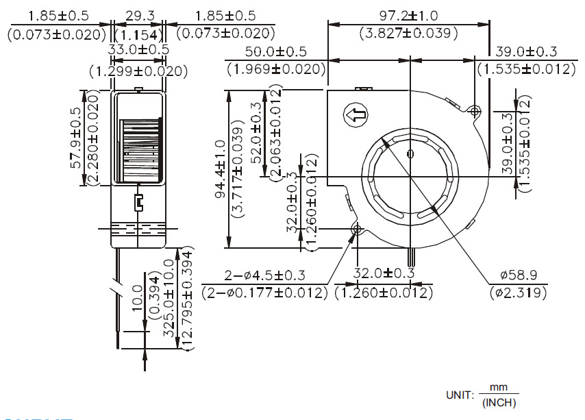 卡通气模风机 9733鼓风机 12V 0.5A 二线风扇 静音直流鼓风机-阿里巴巴
