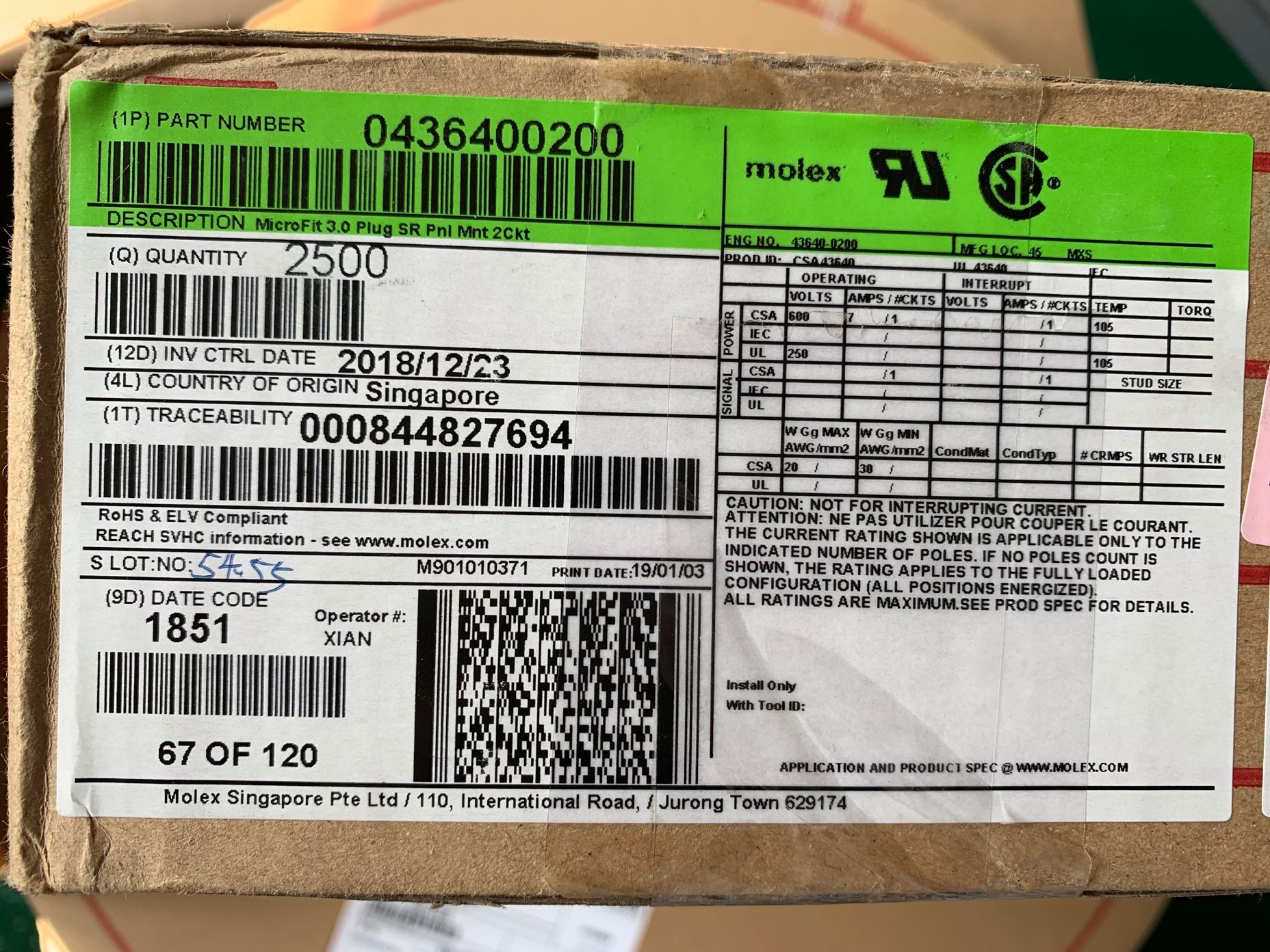 现货供应 MOLEX 436400200 43640-0200-阿里巴巴