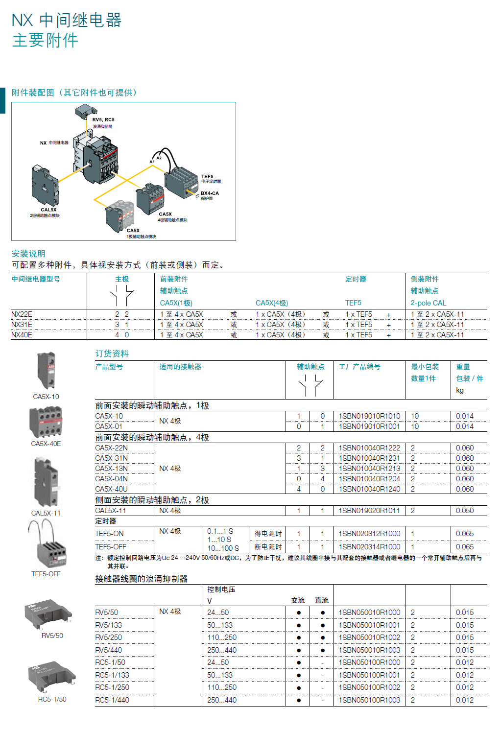 NX40E-86*400-415V /10139966/ABB中间继电器NX四极交流操作-阿里巴巴