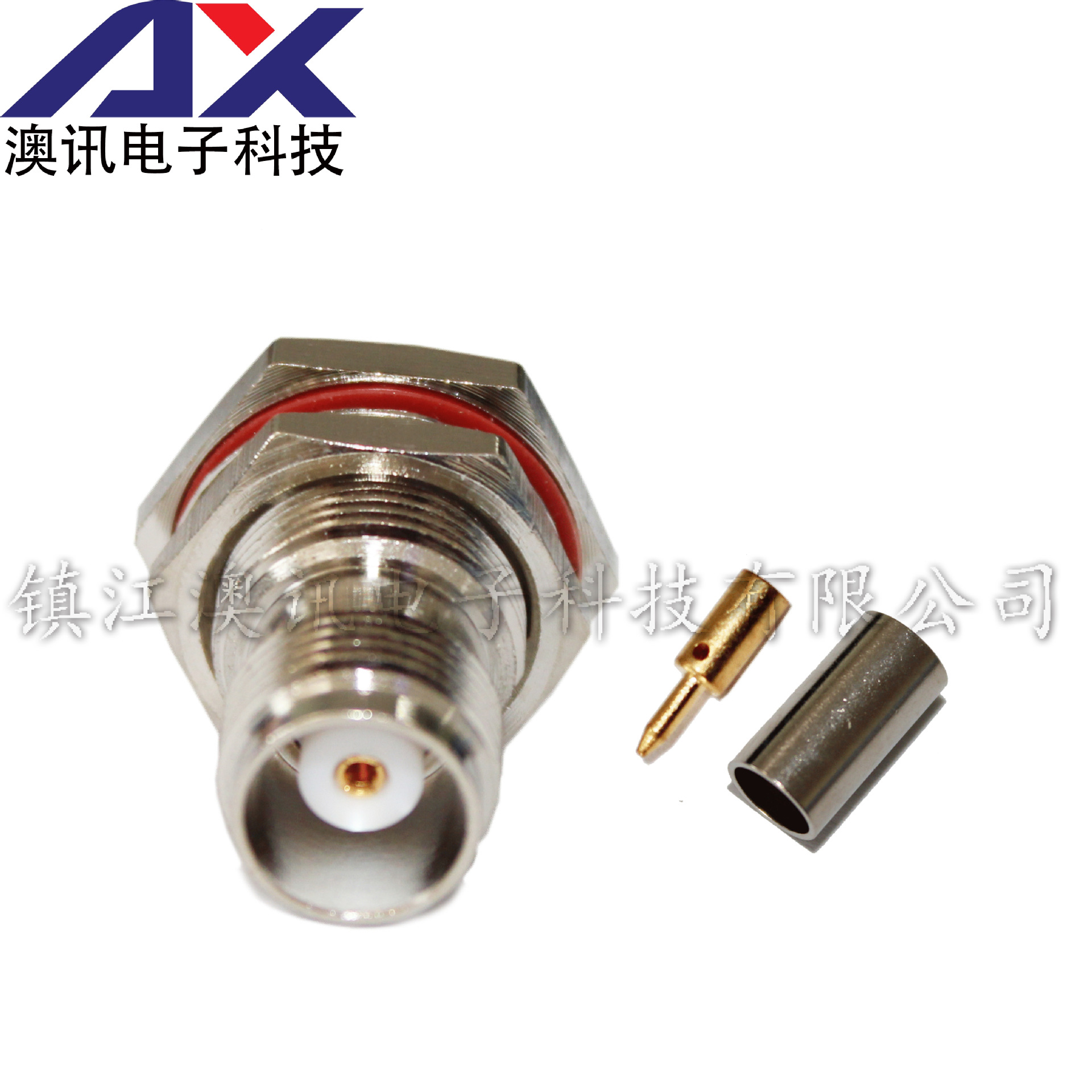 射频同轴连接器 TNC-C-KY3 防水母头 双针大六角 接RG58/50-3电缆-阿里巴巴