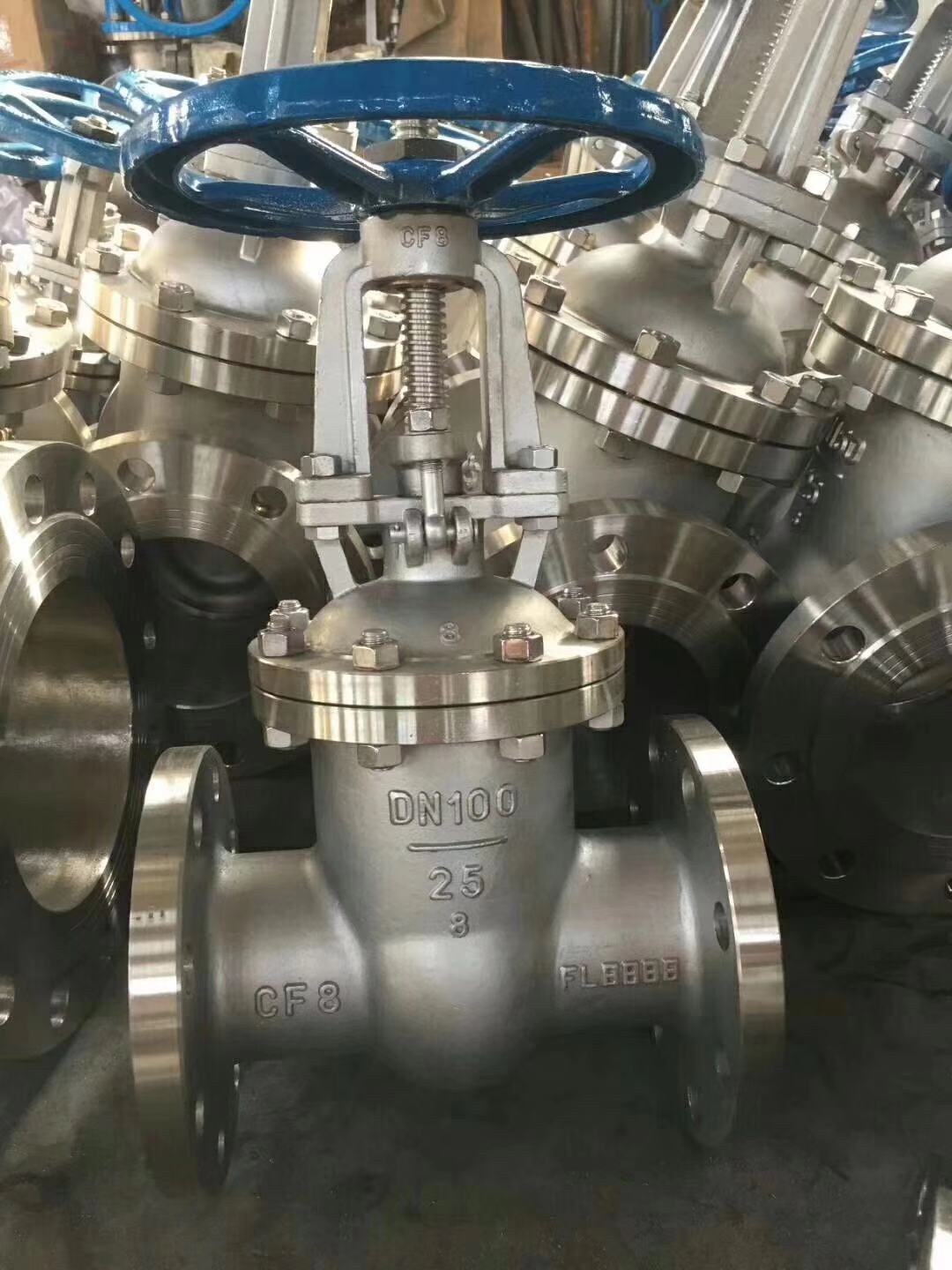 不锈钢法兰闸阀304手动开关水管Z41W-10P明杆暗杆dn25 50钢制-阿里巴巴