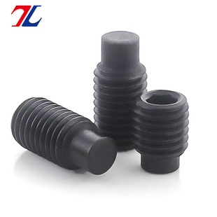 DIN915 12.9级高强度内六角凸端紧定螺钉 黑色无头机米螺丝M3-M12-阿里巴巴