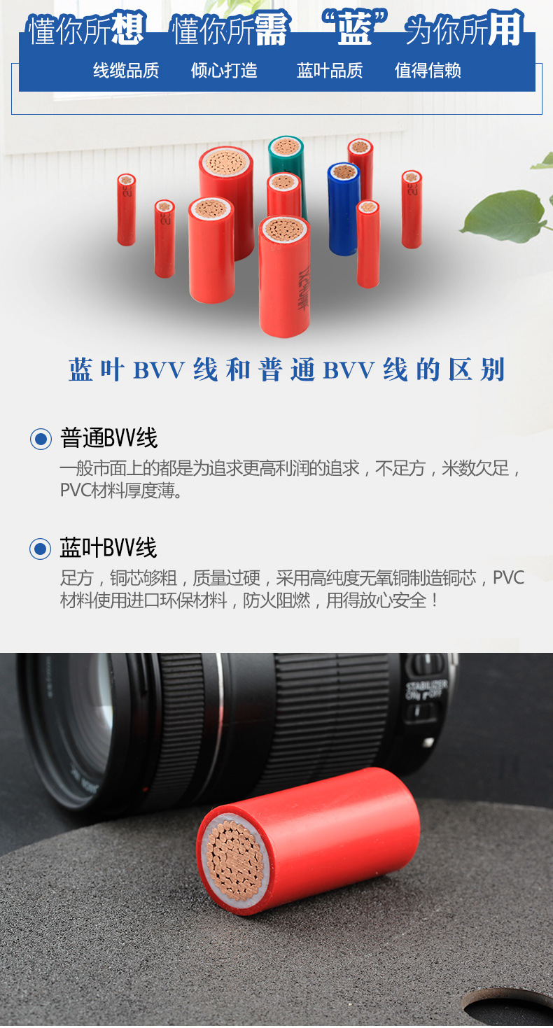蓝叶国标电线BVV10 16 25 35 50 70 95 120 平方铜线双塑铜芯电线-阿里巴巴