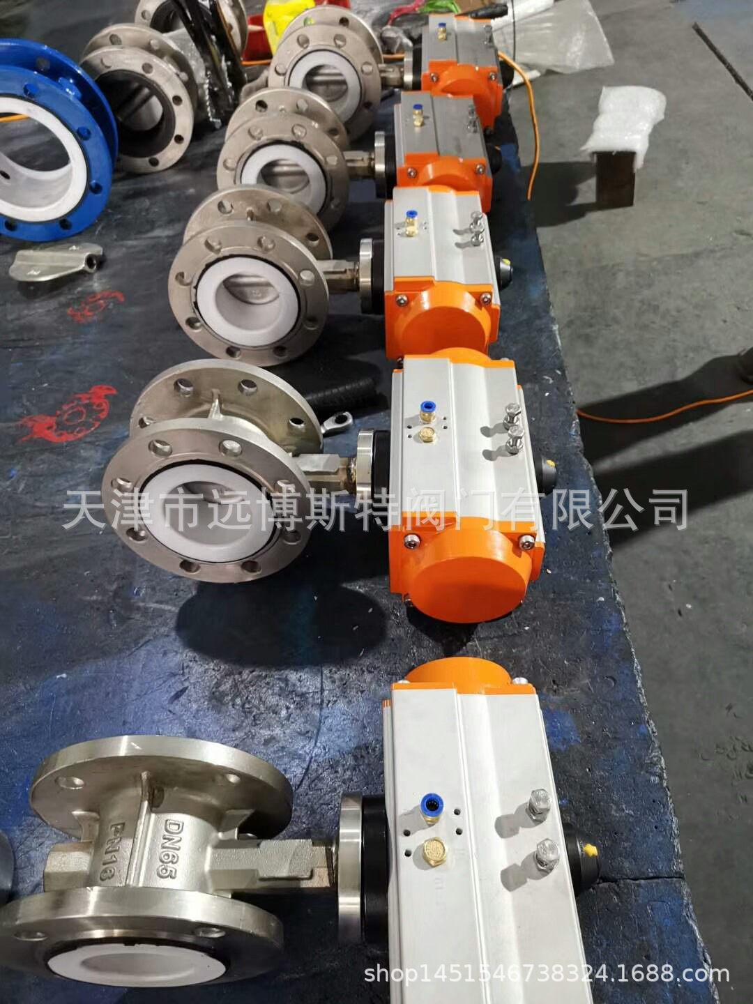 气动不锈钢法兰蝶阀D641F-10P衬氟石油化工排污水利工程防腐蚀-阿里巴巴