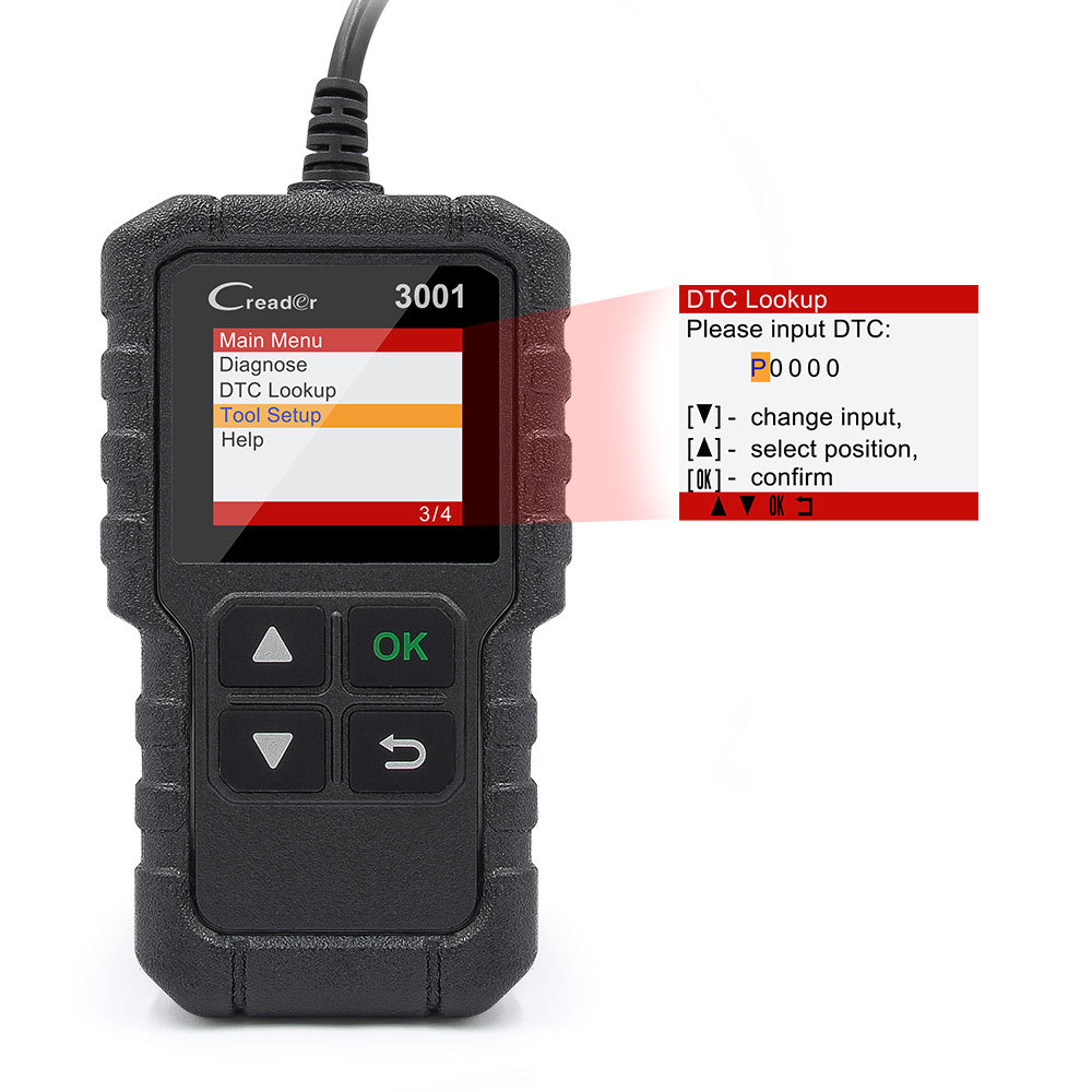 car code reader 手持汽车故障读取 Creader 3001 Auto Scan tool-阿里巴巴