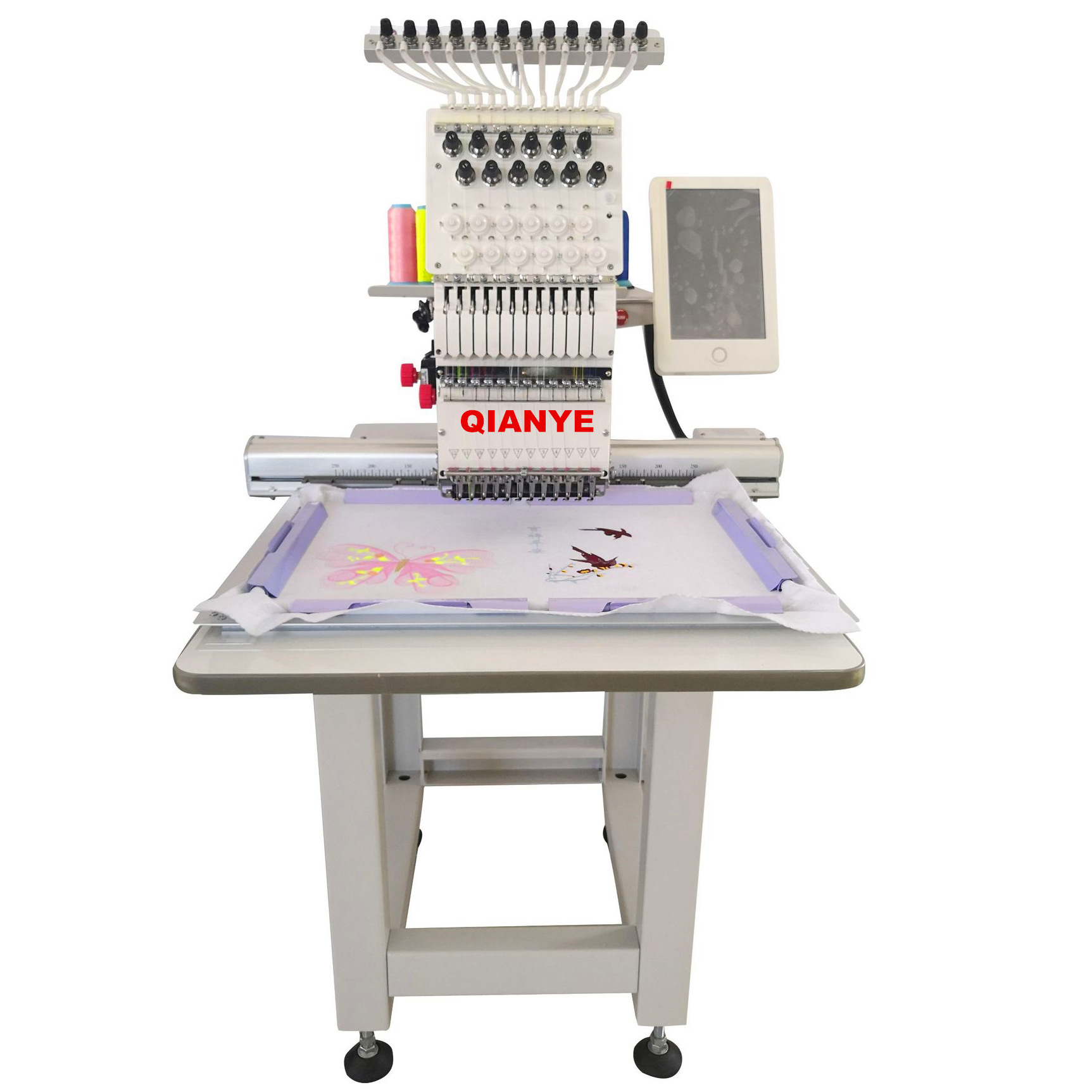 绣花机 单头电脑刺绣机 双头12头平绣帽绣成衣绣毛巾绣工业绣花机-阿里巴巴