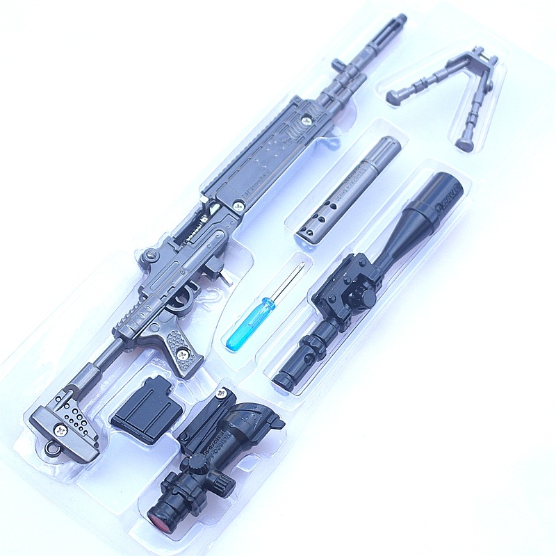 绝地大逃杀武器吃鸡MK14 98K M24 AKM影袭模型合金兵器30厘米-阿里巴巴