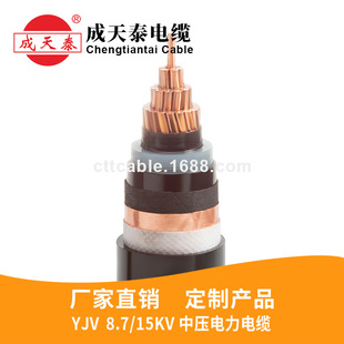 成天泰电缆 10kV交联电缆（阻燃型）ZRC-YJV22 8.7/15 kV-阿里巴巴