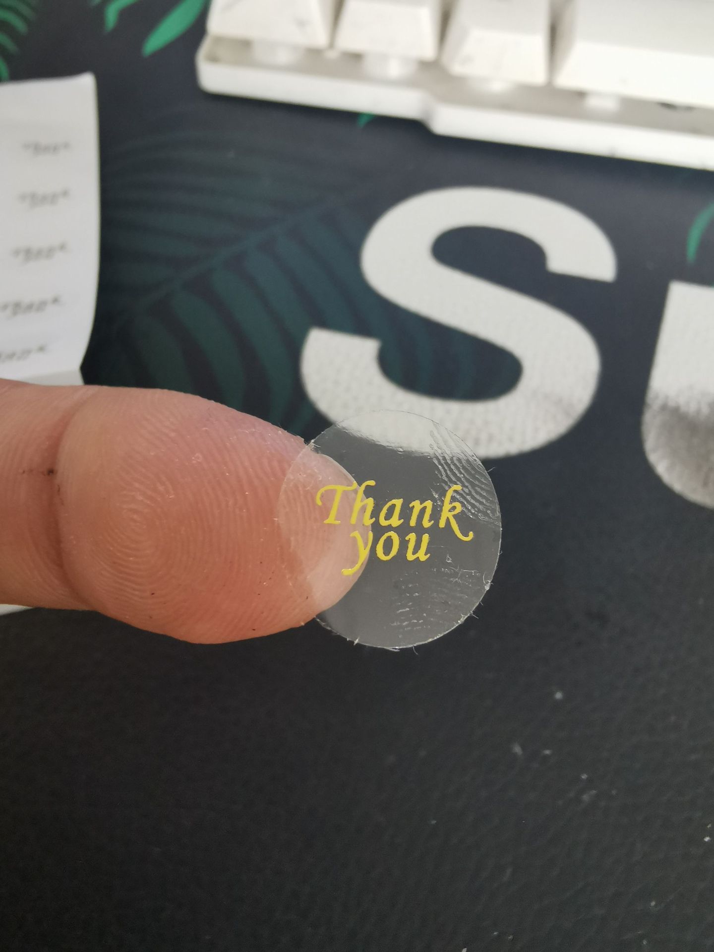 thank you贴纸感谢不干胶贴透明胶贴直径1.5烘培装饰贴感谢贺卡贴-阿里巴巴