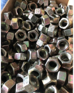 4级彩锌 GB52/DIN934反牙六角螺母 反牙（左牙）M12*1.75-阿里巴巴