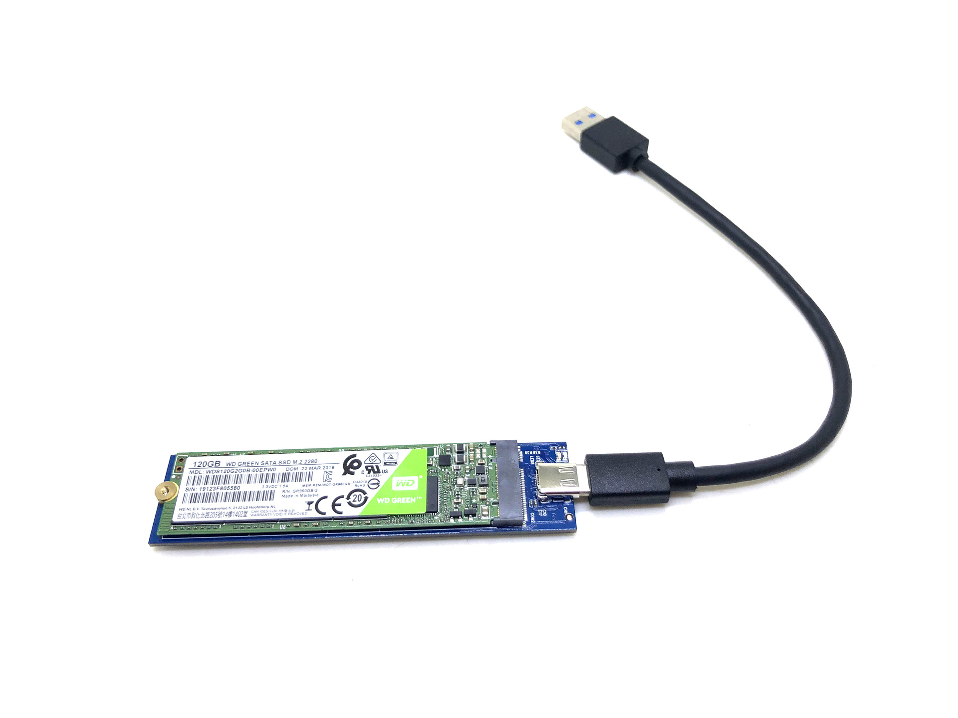 USB转Type-C 3.1移动固态硬盘盒M.2 NGFF全铝 JMS580主控SATA协议-阿里巴巴