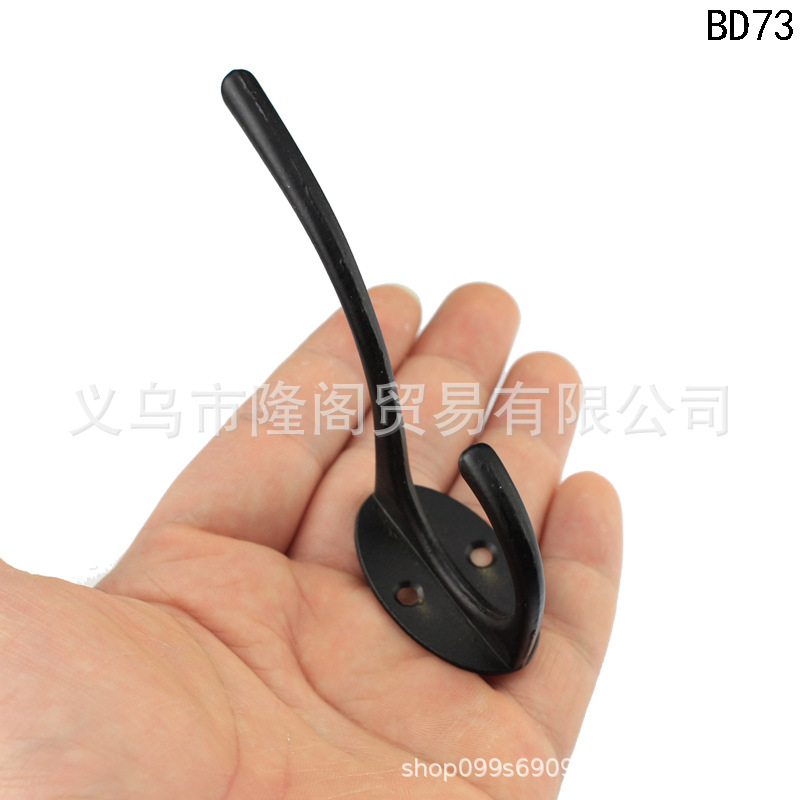 喷黑色薄款仿古厚实钩单钩实用挂钩挂衣钩壁挂钩锌合金挂钩大衣钩-阿里巴巴