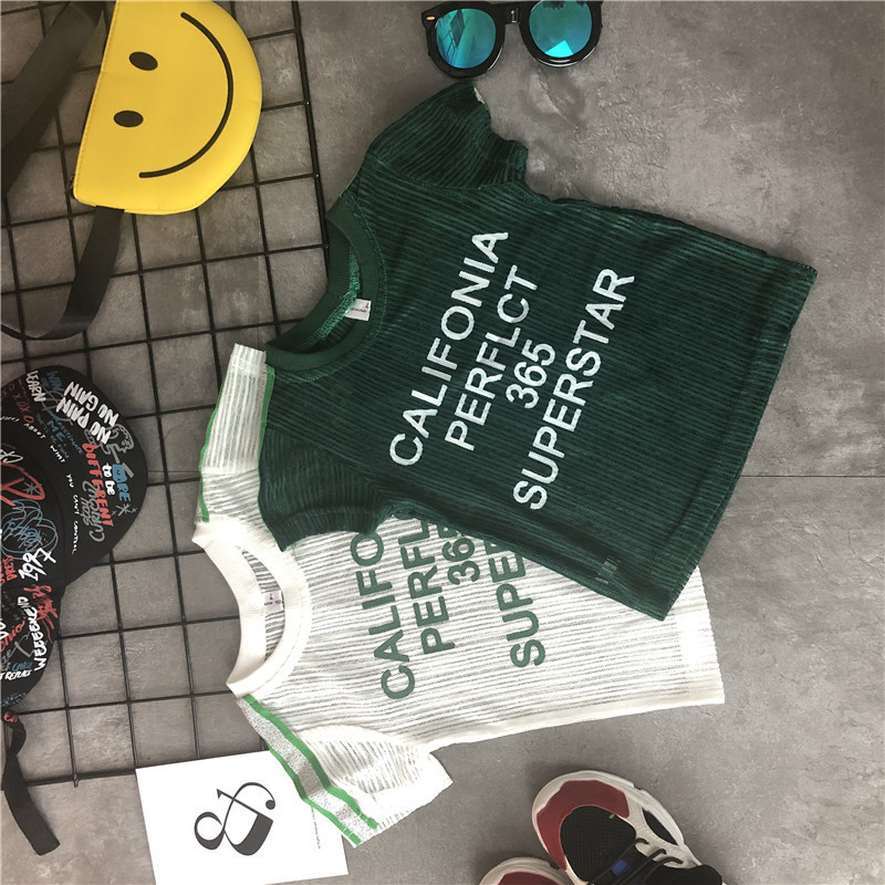 男童短袖T恤2025夏季网格镂空上衣中小童短袖C68010短裤12135套装-阿里巴巴